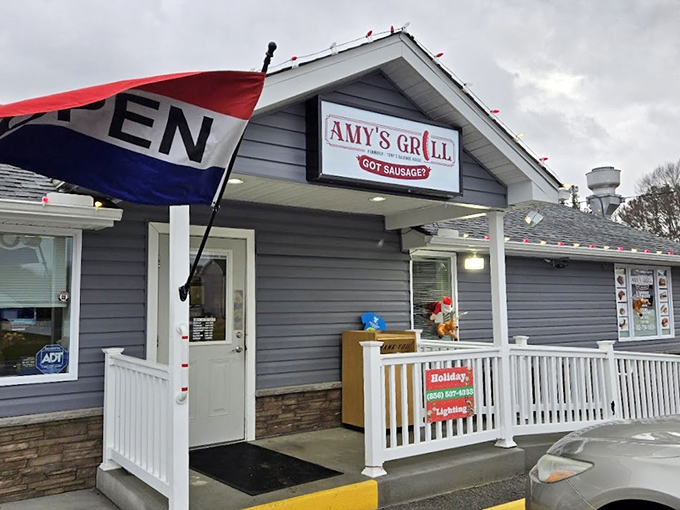 Amy's Grill looks like someone's cozy home, if that home specialized in perfect hot dogs and neighborhood nostalgia.