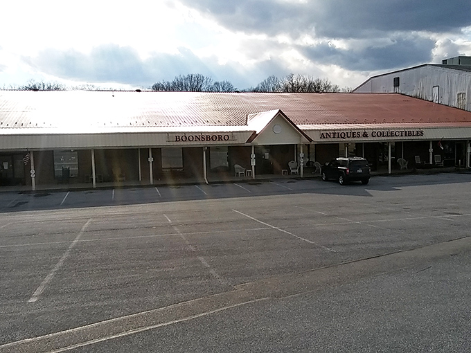 Boonsboro's Auction Square sits quietly waiting, like a library of objects each with stories to tell about Maryland's past.