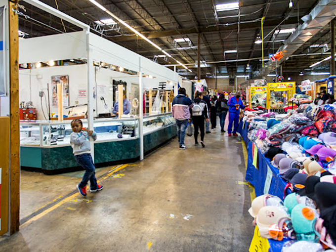 Jewelry displays glitter like stars in this bargain galaxy, tempting even the most determined window-shoppers to take home a souvenir.