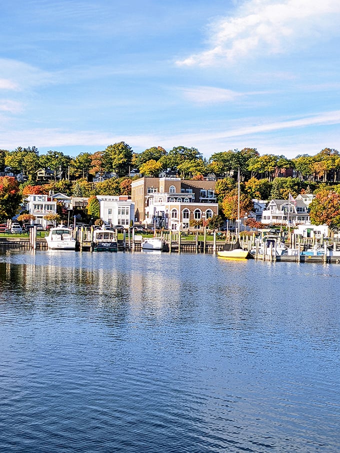 Harbor Springs' main street offers a perfect slice of small-town Americana. Norman Rockwell would've needed extra paint to capture this charm.