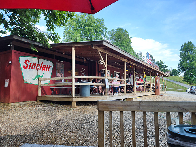 This wooden roadside shrine to smoke shows that barbecue paradise doesn't need fancy architecture to change lives.