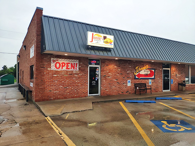 Brick, neon, and promise &ndash; the architectural equivalent of "don't judge a book by its cover" in delicious form.