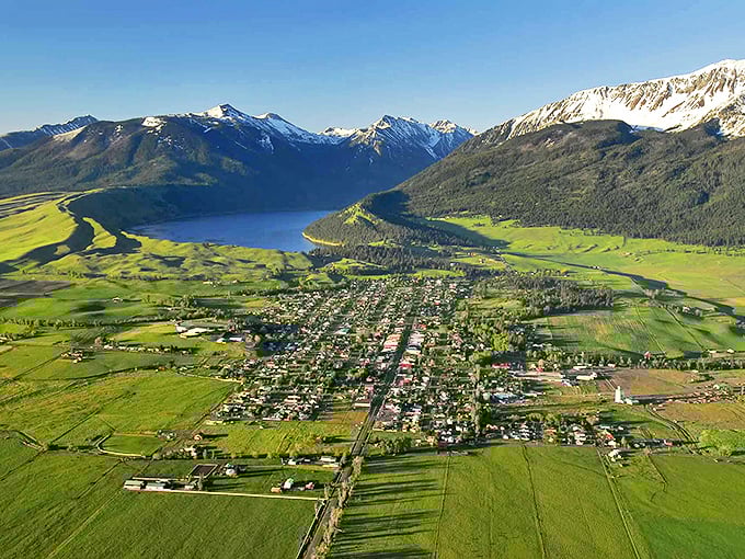 Joseph's bronze cowboy statue stands tall against mountain backdrops, like a scene from the Western your grandpa loved.