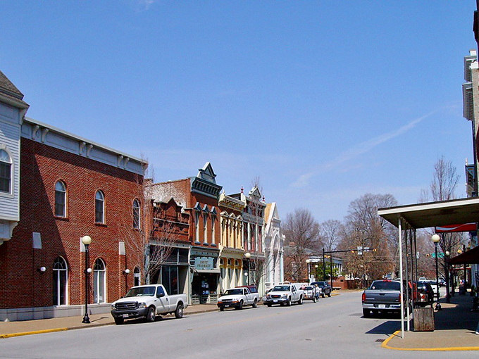 New Harmony: Brick streets and historic architecture create the perfect backdrop for contemplating utopian ideals or just enjoying a really good ice cream cone.