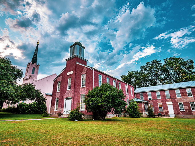 Port Gibson's historic buildings stand shoulder to shoulder, creating a main street that truly was "too beautiful to burn." 