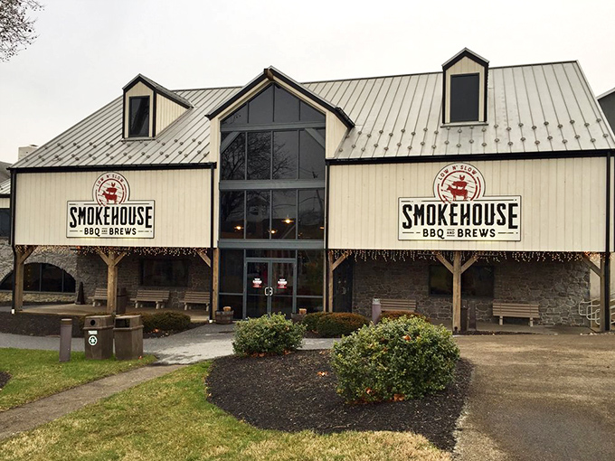 Rocky's hanging sign swings with promise, like a dinner bell calling you to the BBQ table.