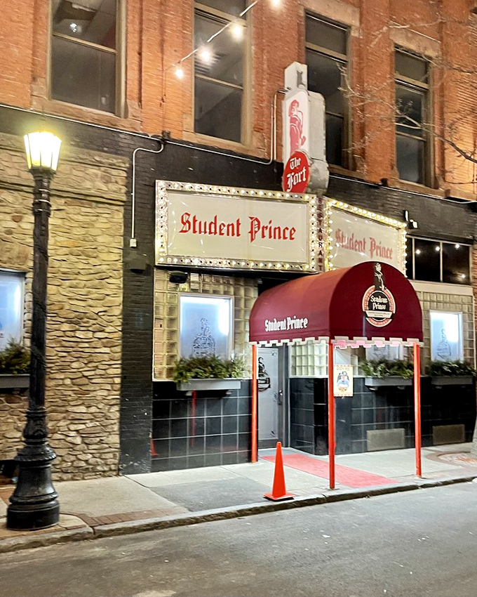 The Student Prince's classic marquee has been welcoming steak lovers longer than most of us have been ordering our beef medium-rare.