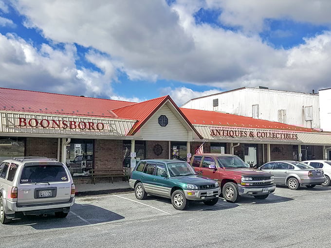 The red-roofed treasure trove where history buffs and bargain hunters unite in the shared thrill of the find.