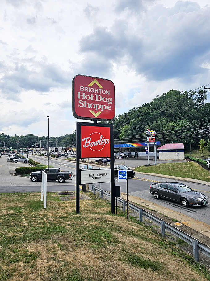 No identity crisis here – when your name is Brighton Hot Dog Shoppe, everyone knows exactly what you're bringing to the table.