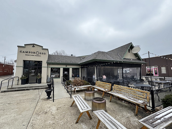 Snow can't keep pizza lovers away from Camporosso's wood-fired masterpieces and inviting outdoor space.