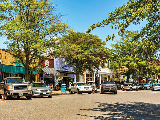 These cheerful storefronts in Cape Charles invite you to slow down, browse awhile, and remember what shopping used to be.
