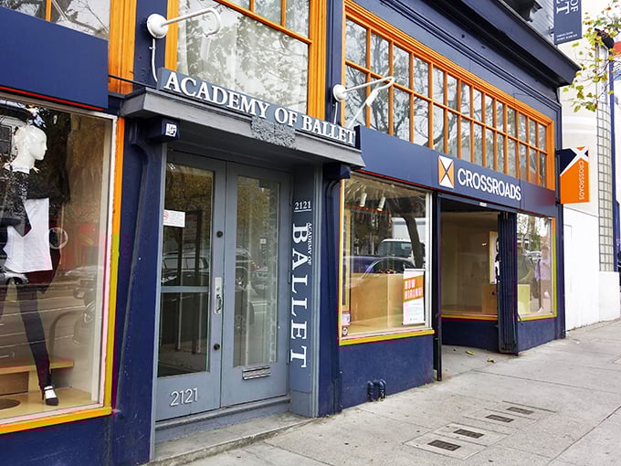 Where ballet meets bargains &ndash; Crossroads Trading shares its stylish block with dancers while offering fashion-forward finds inside.