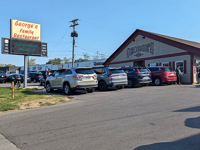 That packed parking lot tells you everything you need to know &ndash; George's homemade comfort food draws crowds for good reason.