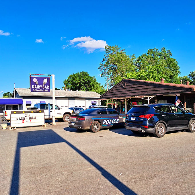 Even the local police know where to find honest-to-goodness flavor &ndash; the cruisers in the lot are the best review possible.