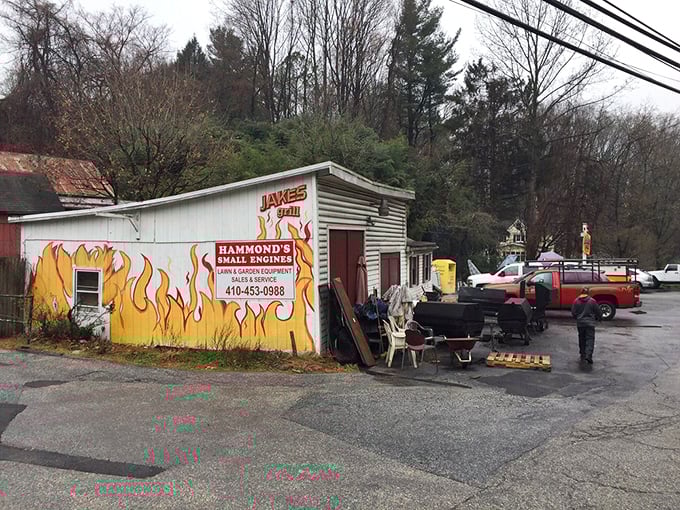 Jake's Grill: Sharing space with a small engine repair shop? That's how you know the BBQ is honest, unpretentious, and absolutely magical.