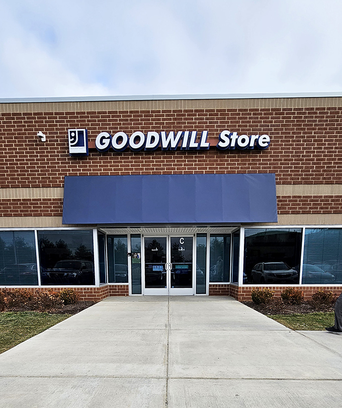 The unassuming brick facade of Frederick's Goodwill hides a treasure trove of community donations.