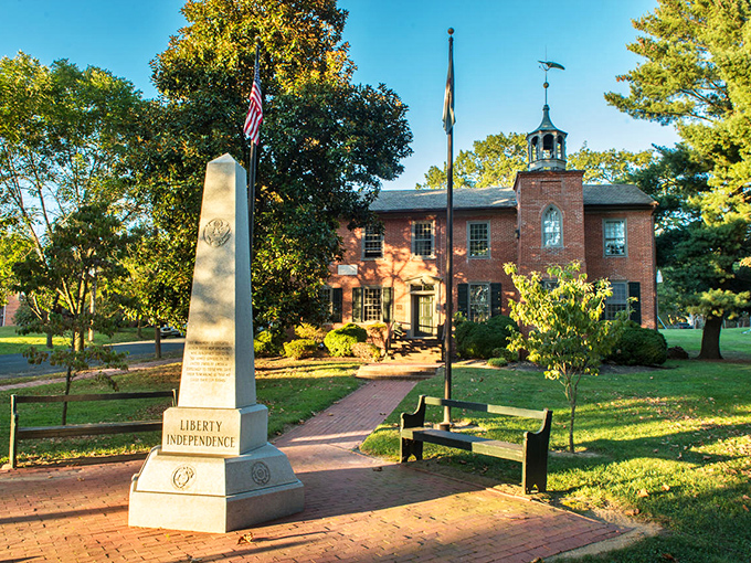 The peaceful Appoquinimink River reflects Odessa's charm&mdash;nature's mirror showing off this historic treasure.