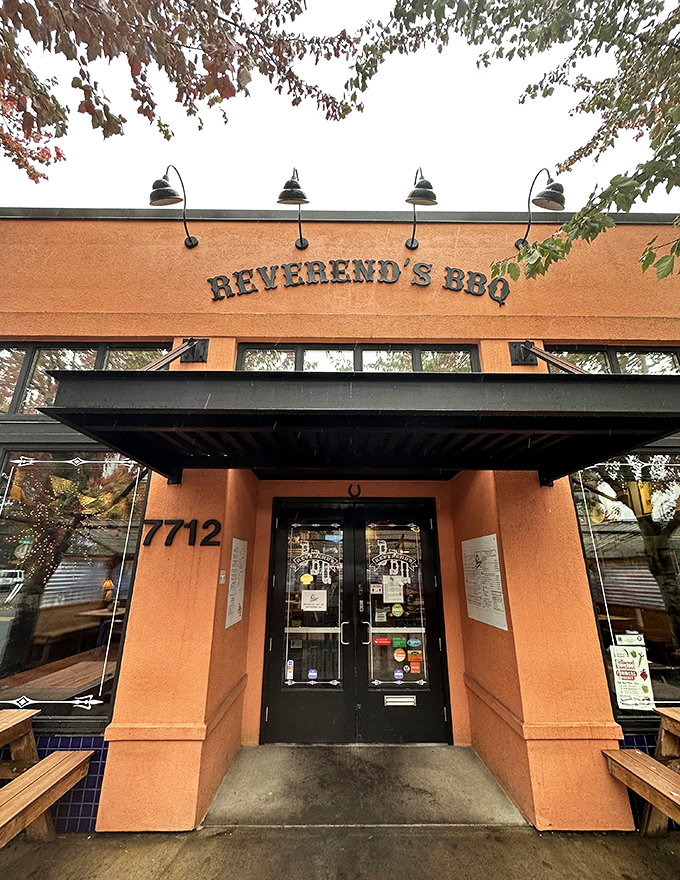 That understated entrance hides Portland's not-so-secret temple of smoked meat miracles.