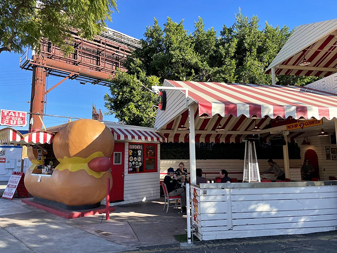 This delightfully literal hot dog stand proves that sometimes the best dining concepts are the most straightforward ones.