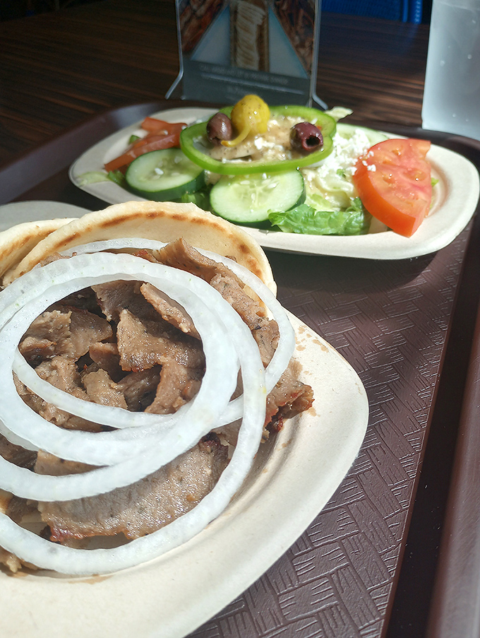 This isn't just lunch; it's an edible Mediterranean vacation that costs less than the airport parking fees.