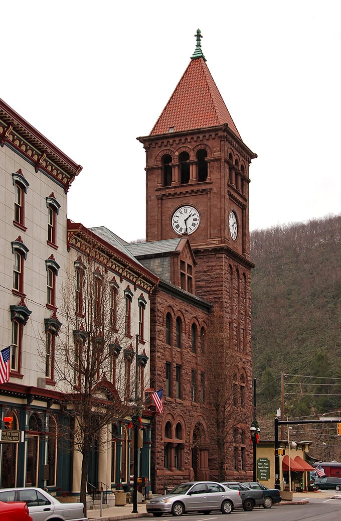 The town's iconic clock tower serves as both timekeeper and unofficial town mascot. If buildings could talk, this one would have stories that would keep you up past bedtime.