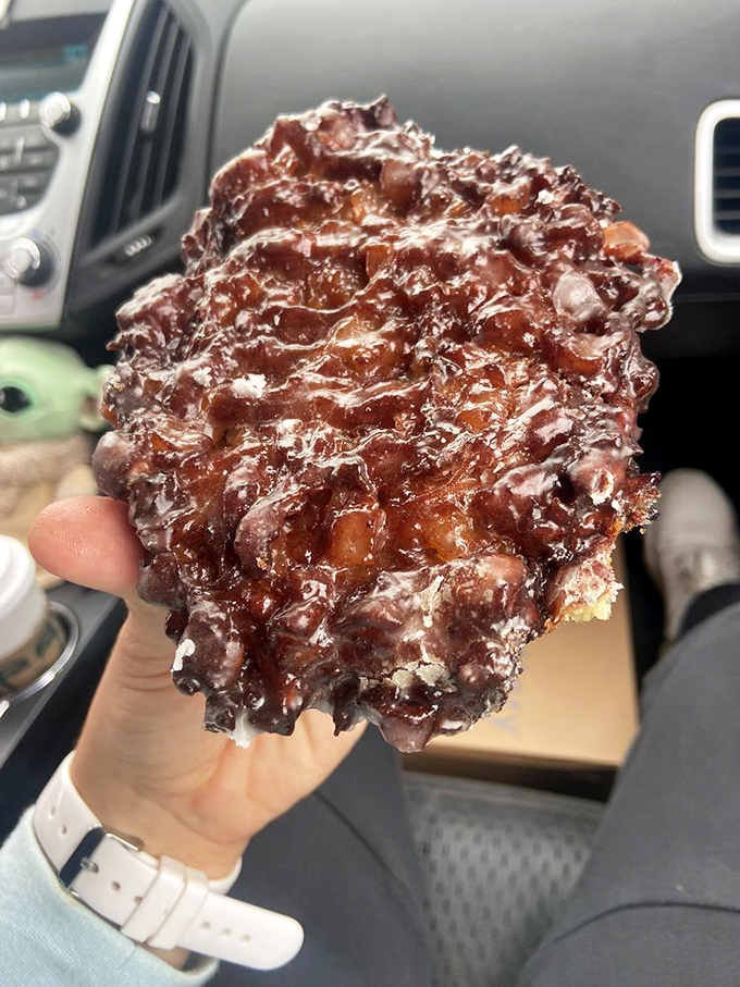 Size does matter! This fritter is so big, it needs its own zip code. Talk about getting your money's worth!