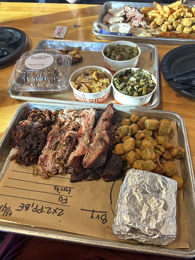 When your barbecue platter requires its own zip code, you know you're doing something right. This spread could feed a family or one very determined Floridian.