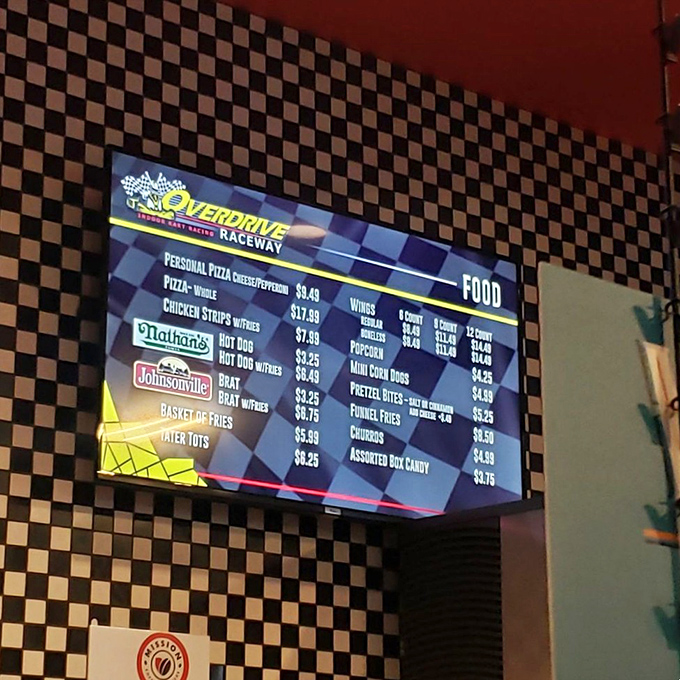 The menu board offers race fuel for humans&mdash;comfort foods that taste even better when you're still riding the high of outpacing your friends.