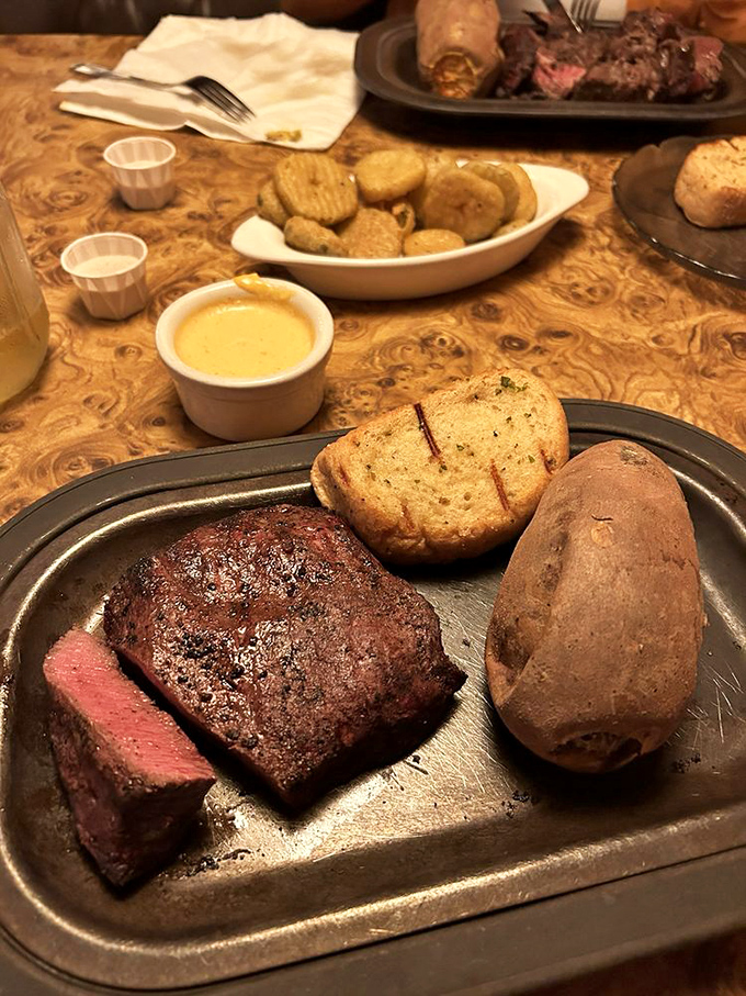 The flat iron steak performs a delicate balancing act - hearty enough for serious carnivores yet refined enough to make you pause between bites.