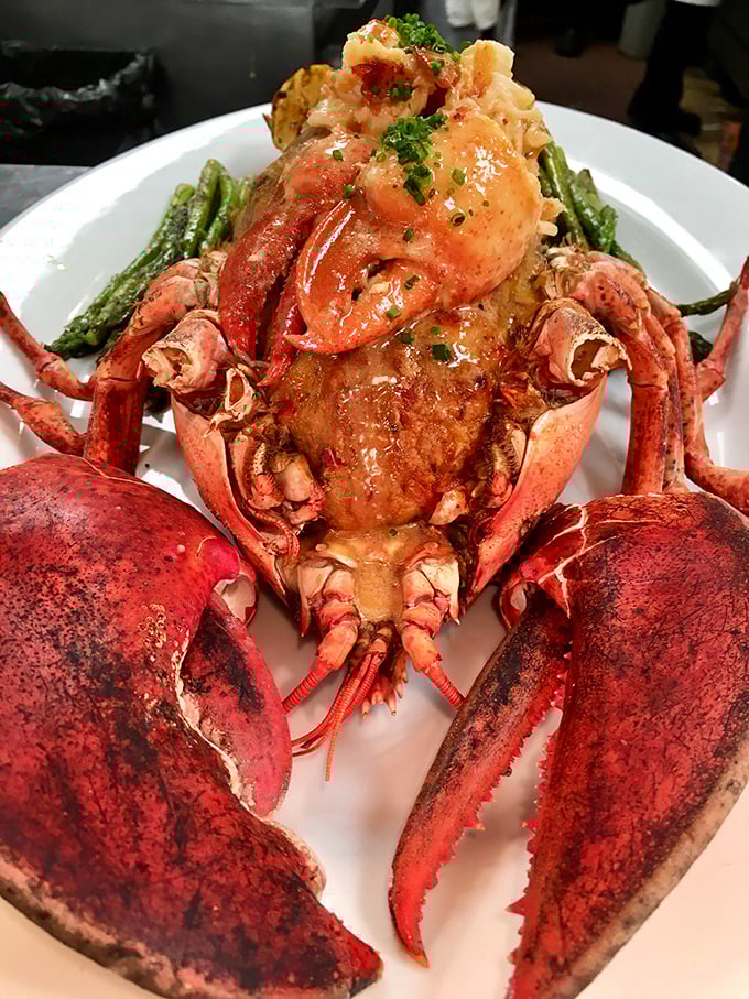 This isn't just dinner &ndash; it's a five-pound Maine lobster spectacle that makes other entr&eacute;es look like they skipped leg day at the gym.