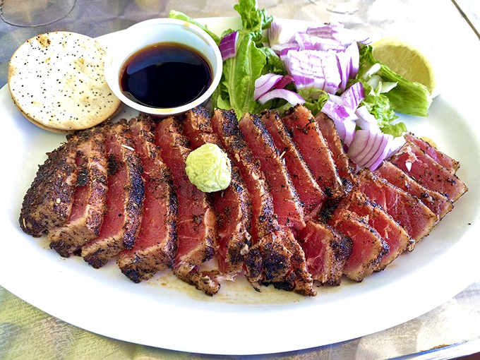 Seared ahi tuna that's dressed for success&mdash;ruby red on the inside, perfectly seared outside, and ready for its close-up on your Instagram.