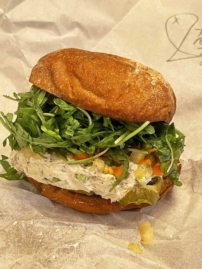 The Albacore sandwich proves tuna can transcend the sad desk lunch. Fresh greens and quality bread elevate this to oceanside luxury.