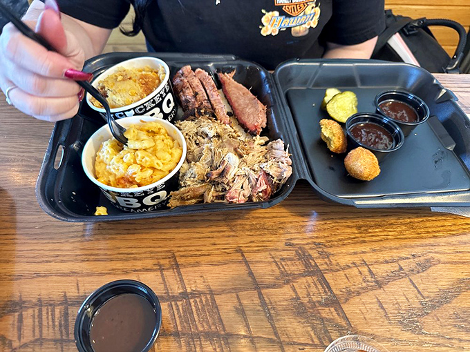 When your barbecue platter requires its own zip code, you know you've found a place that understands proper Midwestern portion sizes.