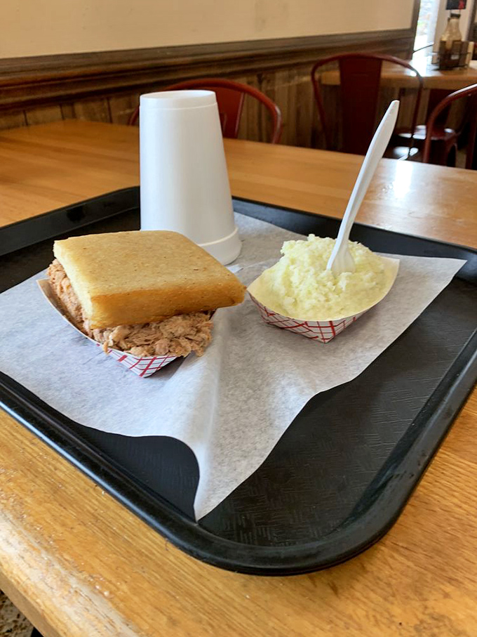 The simple black tray might as well be sterling silver &ndash; what it delivers is eastern North Carolina's most precious culinary treasure.