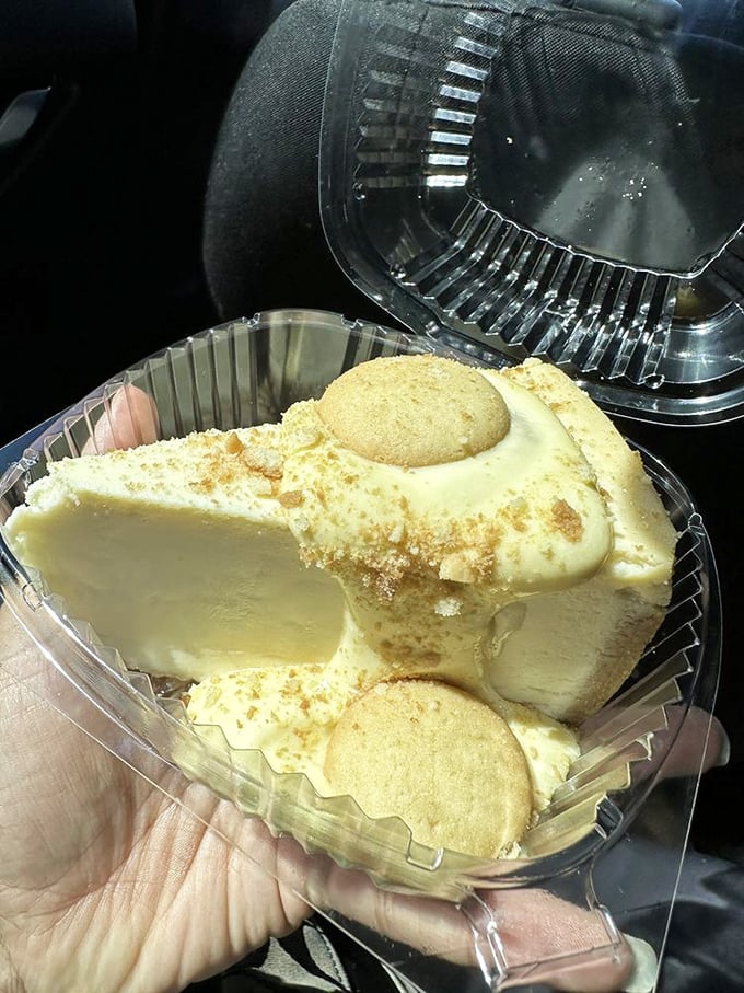 Banana pudding cheesecake: where two perfect desserts decided to get married. This sweet union might just be worth the trip alone.
