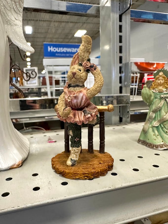 Wall-to-wall housewares with the "Figurines" section offering a particularly nostalgic trip through America's collectible obsessions. Grandma's curio cabinet is calling!