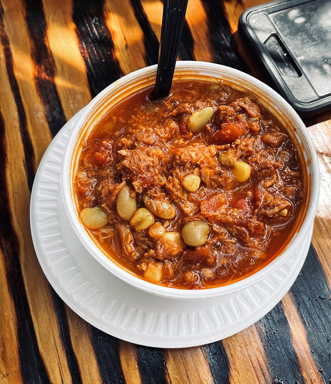 Brunswick stew: where meat, vegetables, and Georgia tradition simmer together in a bowl that feels like a warm Southern hug.