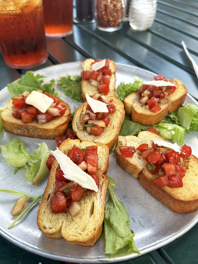 Bruschetta that transports you straight to an Italian countryside&mdash;toasted bread topped with the simple perfection of fresh tomatoes and basil.