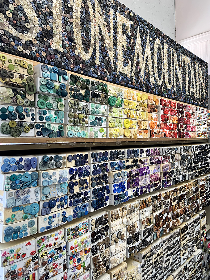 The button wall at Stonemountain & Daughter might be the most impressive collection since my grandmother's cookie tin, but infinitely better organized.