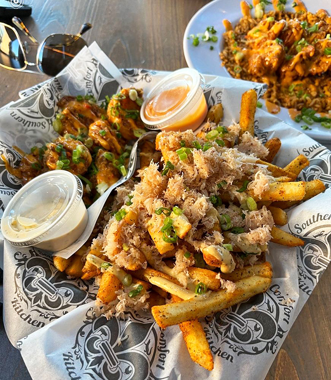 Cajun Crab Fries: where potatoes meet the sea in a rendezvous that would make Neptune himself jealous.
