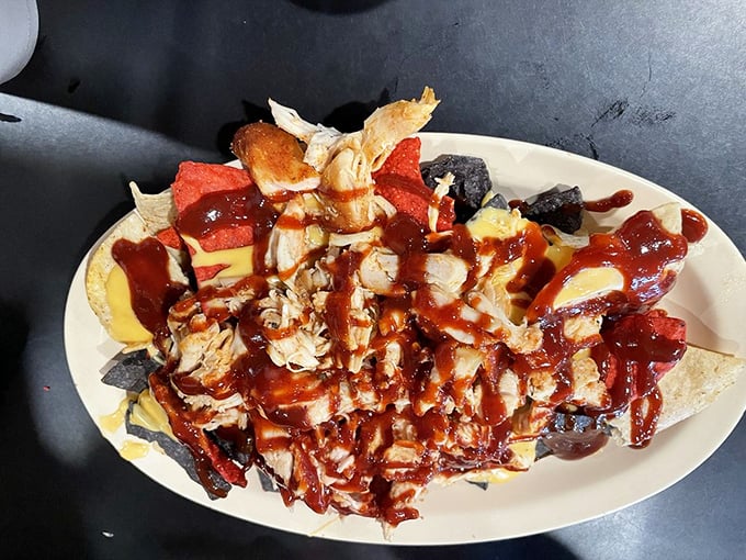 Barbecue nachos&mdash;where Tex-Mex meets Arkansas smoke in a glorious rebellion against diet plans everywhere.