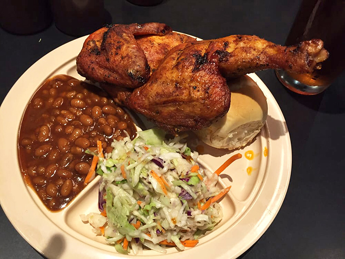 Smoke-kissed chicken quarters with that mahogany skin prove that pigs aren't the only animals getting proper treatment at Whole Hog.