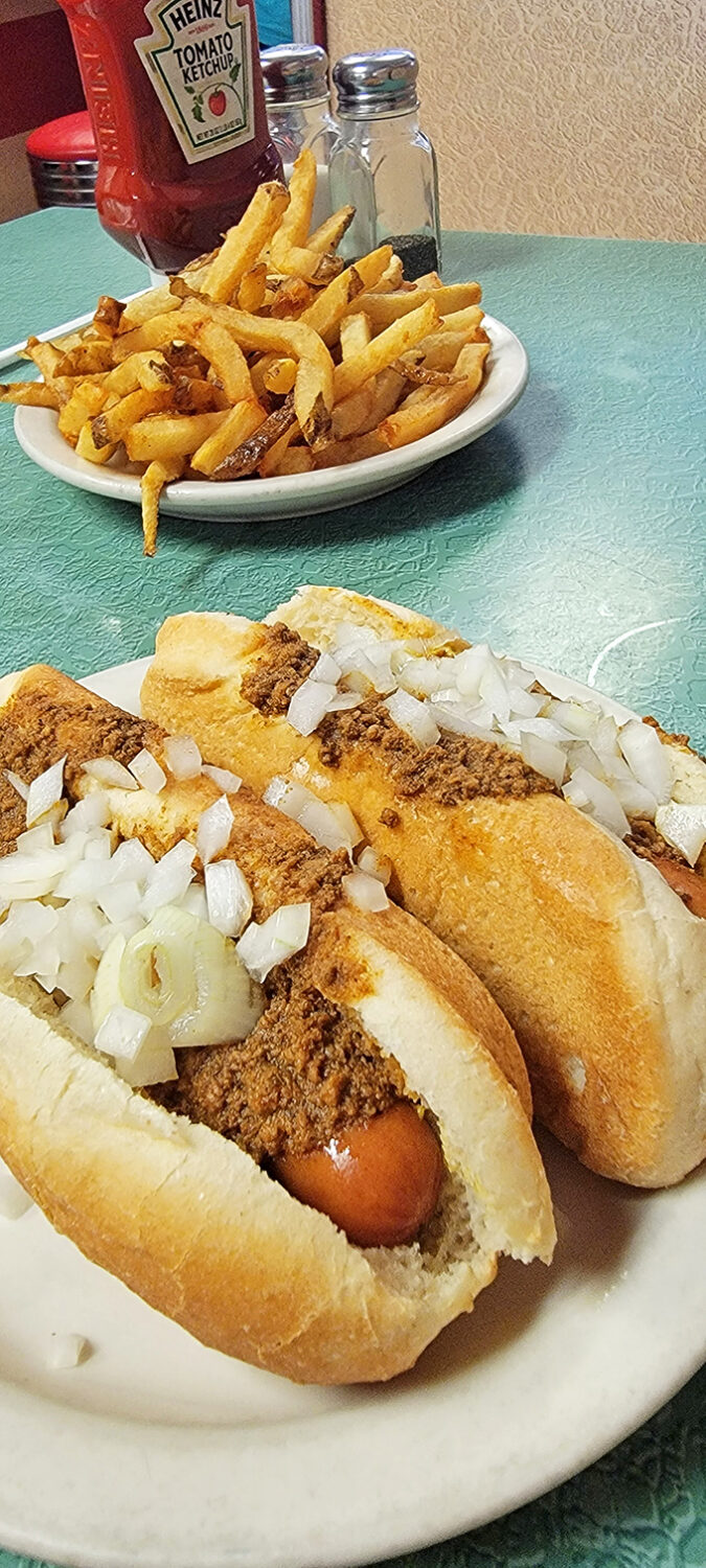 A plate that says "diet starts tomorrow." G&A's golden fries and chili-smothered dogs create the kind of meal that makes nutritionists weep and customers smile.