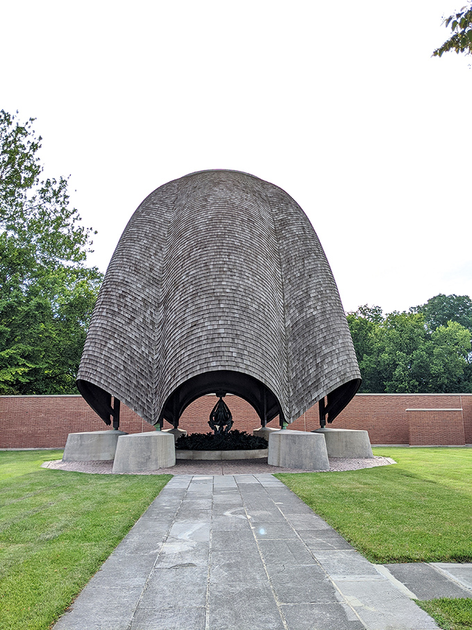 The Roofless Church's distinctive dome creates a spiritual sanctuary where the sky serves as nature's ceiling&mdash;architectural poetry in three dimensions.