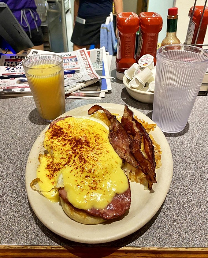 This breakfast burrito wrapped in a warm tortilla is the morning equivalent of a bear hug &ndash; comforting, substantial, and exactly what you need. 