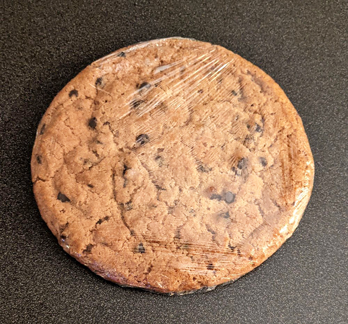 This chocolate chip cookie isn't just dessert&mdash;it's therapy on a plate. Crisp edges, chewy center, and chocolate chunks that melt into memory.