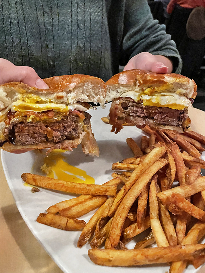 Behold the skyscraper of flavor&mdash;where every layer tells a story and that pickle stands proudly like a flag on a conquered mountain.