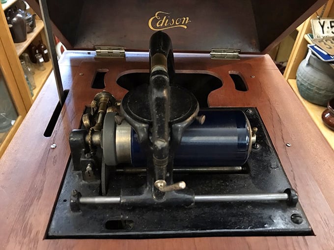 Edison's phonograph—when entertainment required cranking and everyone gathered around to listen. The original "surround sound" experience of its day.