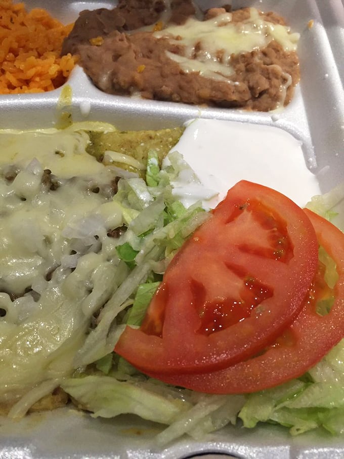 A classic combo plate that would make your abuela proud. The melted cheese blanket is tucked in just right.