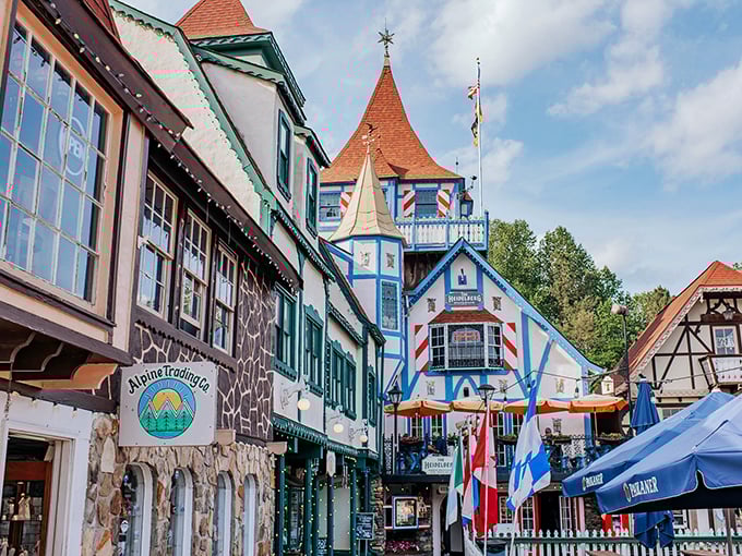 Colorful facades and traditional timber-framing create Helen's distinctive streetscape. Like stepping into a European village without the jet lag!